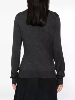 Isabel Marant Ring Detail Crew Neck Sweater - Grey