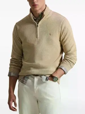 Polo Ralph Lauren Zipped Long-sleeved Sweater - Neutrals