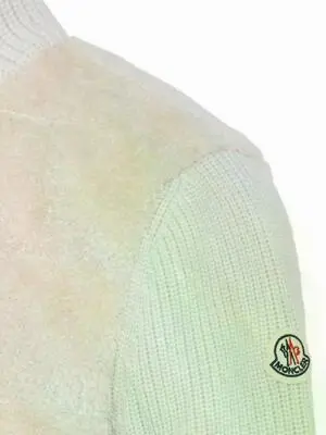 Moncler Quilted Ribbed-knit Cardigan - Neutrals