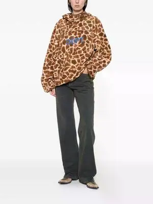 GALLERY DEPT. Giraffe Print Fleece Hoodie