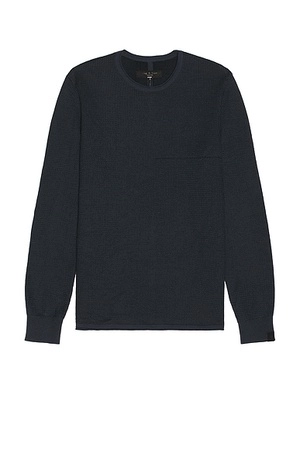Rag & Bone Gregory Merino Crewneck Sweater - Navy