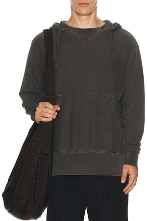 SNOW PEAK Garment Dyed Hoodie - Charcoal
