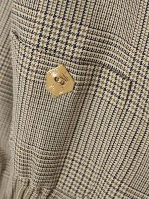 VIOLANTE NESSI Kelly Houndstooth Wool Bomber Jacket
