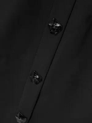 VIOLANTE NESSI Adassa Button-embellished Wool-blend Maxi Skirt