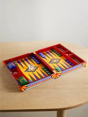 Dolce & Gabbana Caretto Resin And Wood Backgammon Set - Red