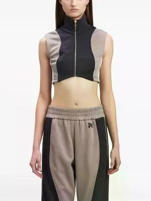 Palm Angels Monogram Cropped Track Vest