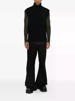 Rick Owens Embellished Flared Wool Trousers