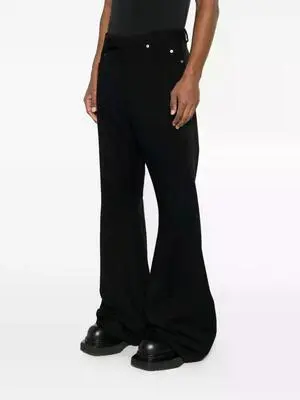 Rick Owens Embellished Flared Wool Trousers