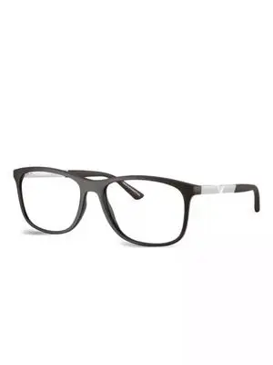 Emporio Armani Rectangle Frame Glasses With Silver-tone Detail