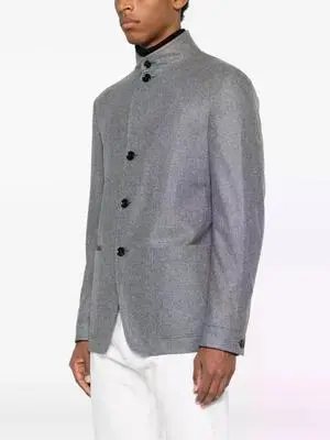 Zegna Stand-up Collar Buttoned Jacket
