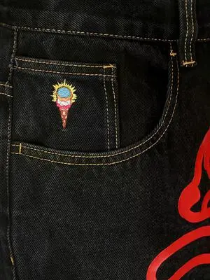 ICECREAM Running Dog Print Jeans