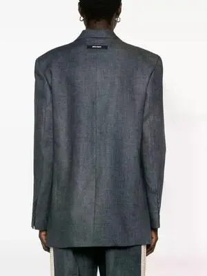 Palm Angels Single-breasted Linen Blazer