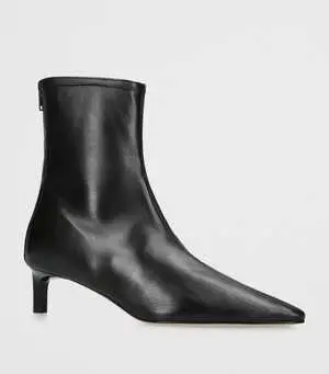 Dear Frances Leather Ankle Boots With Pointed Toe