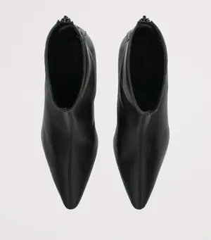 Dear Frances Leather Ankle Boots With Pointed Toe