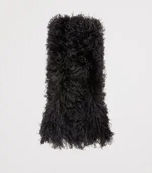 Valentino Garavani Feather Scarf - Black