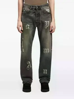 Palm Angels Logo-patch Loose Jeans