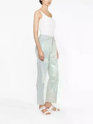 Palm Angels Sequinned Straight-leg Jeans