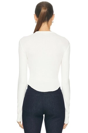 GRLFRND Scoop Hem Long Sleeve Tee