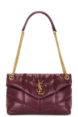 Saint Laurent Saint Laurent Small Puffer Chain Bag Dark Ruby