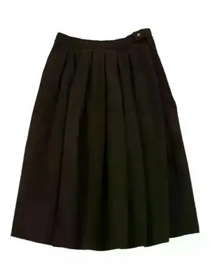 NEW BALANCE Pleated Midi Skirt - Brown