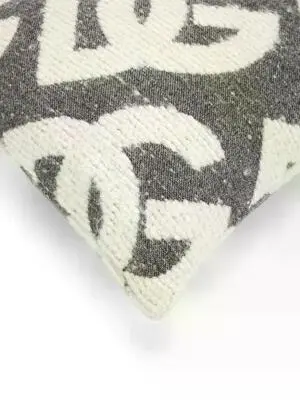 Dolce & Gabbana Logo-patterned Cushion - Grey