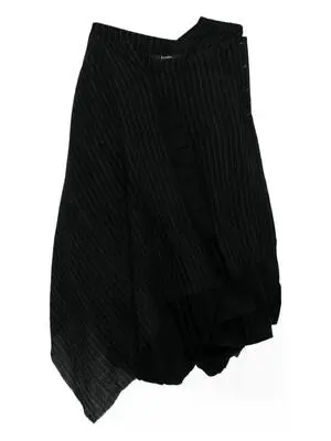 LIMI FEU Striped Gauze Pleated Skirt - Black