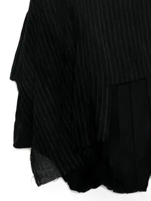 LIMI FEU Striped Gauze Pleated Skirt