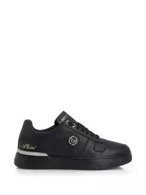 Philipp Plein Logo Plaque Leather Sneakers