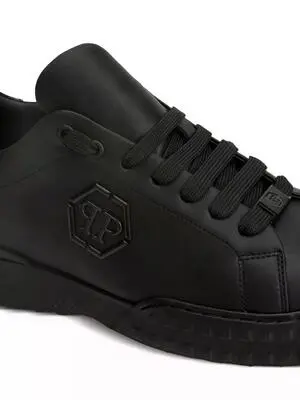 Philipp Plein Hexagon-logo Leather Lace-up Sneakers