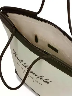 Karl Lagerfeld Large Beach Bag With Top Handles - Neutrals