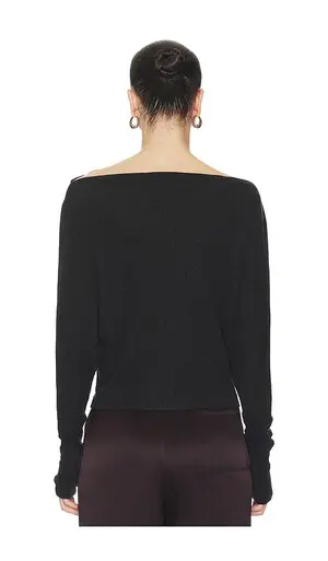 Enza Costa Cashmere Blend Jersey Dolman Top