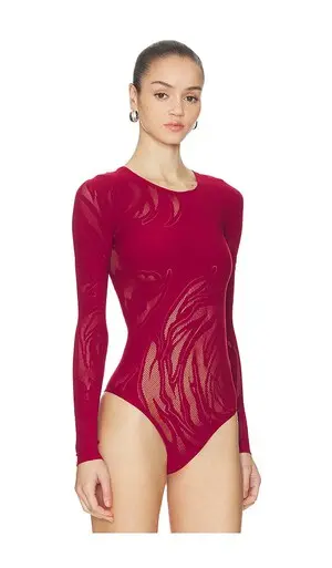 Wolford Rose Net Bodysuit