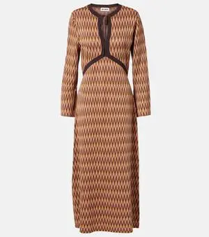 Rixo Pamela Jacquard Midi Dress