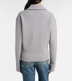 Victoria Beckham Wool And Cashmere Half-zip Sweater