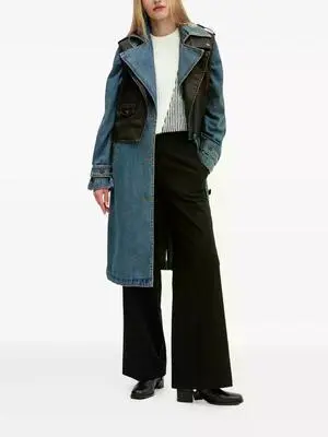 Desigual Belted Trench Coat With Notched Lapels