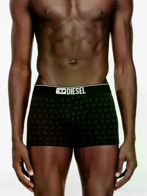 DIESEL® Three-pack Of Jacquard Stretch Cotton Boxer Briefs