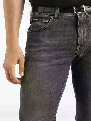 Dolce & Gabbana Logo-appliqué Washed Denim Jeans