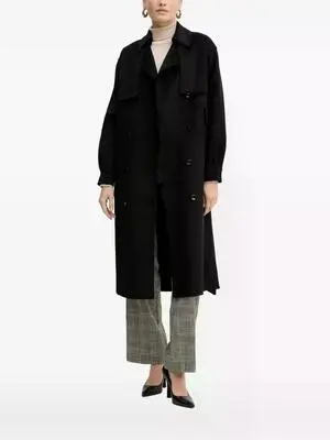 SILVIAN HEACH Button Belted Coat - Black