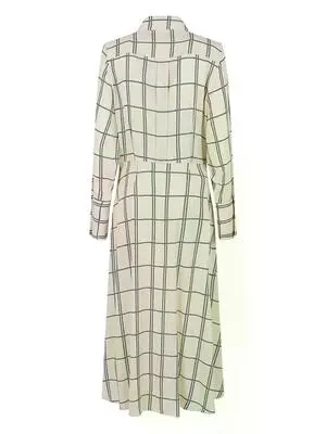 CRIDA MILANO Checked Midi Shirt Dress