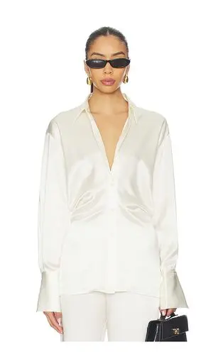 EAVES Sigrun Slouch Waist Blouse - Ivory