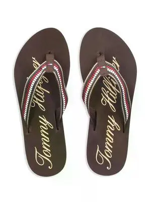 Tommy Hilfiger Signature Tape Flip Flops - Black