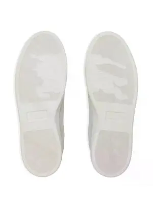 Burberry Leather Set Sneakers With Knitted Check Cuff