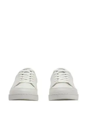 Burberry Leather Set Sneakers With Knitted Check Cuff