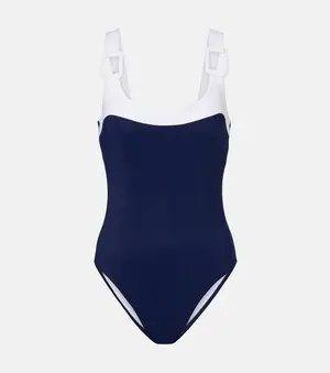 KARLA COLLETTO Mira Colorblocked One-piece Swimsuit - Blue
