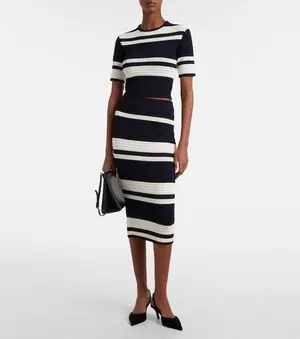 Ralph Lauren Knitted Striped Cropped Top