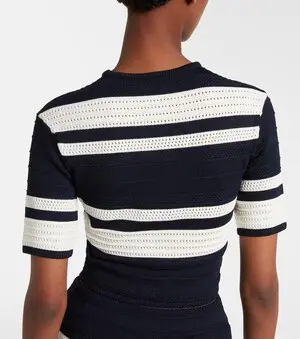Ralph Lauren Knitted Striped Cropped Top