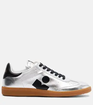Isabel Marant Étoile Kaycee Metallic Leather Sneakers - Silver
