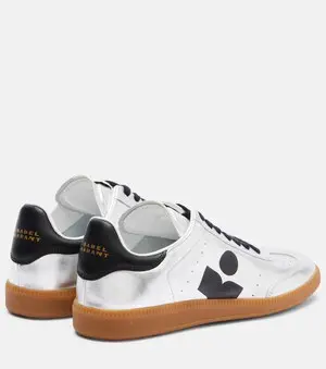 Isabel Marant Étoile Kaycee Metallic Leather Sneakers - Silver