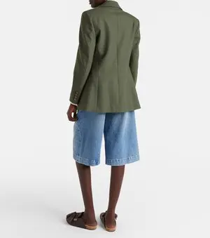 FRAME Amelia Gray High-rise Denim Shorts