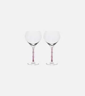 La DoubleJ Bamboo Balloon Set Of 2 Glasses - Transparent